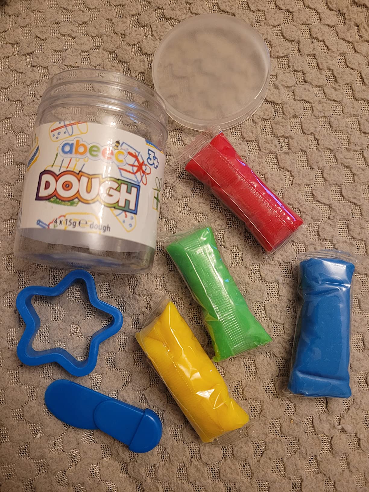 abeec 6 Mini Tubs Of Dough - Play Dough Party Bag Fillers For Kids ...