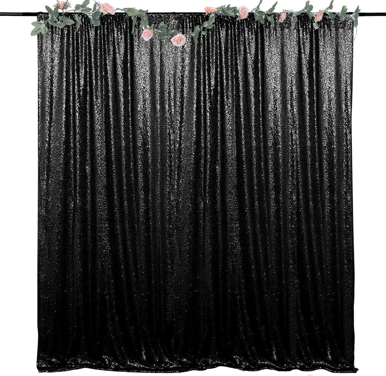 Amazon.com : JYFLZQ Halloween Black Sequin Backdrop Curtain 10x10ft(WxH ...