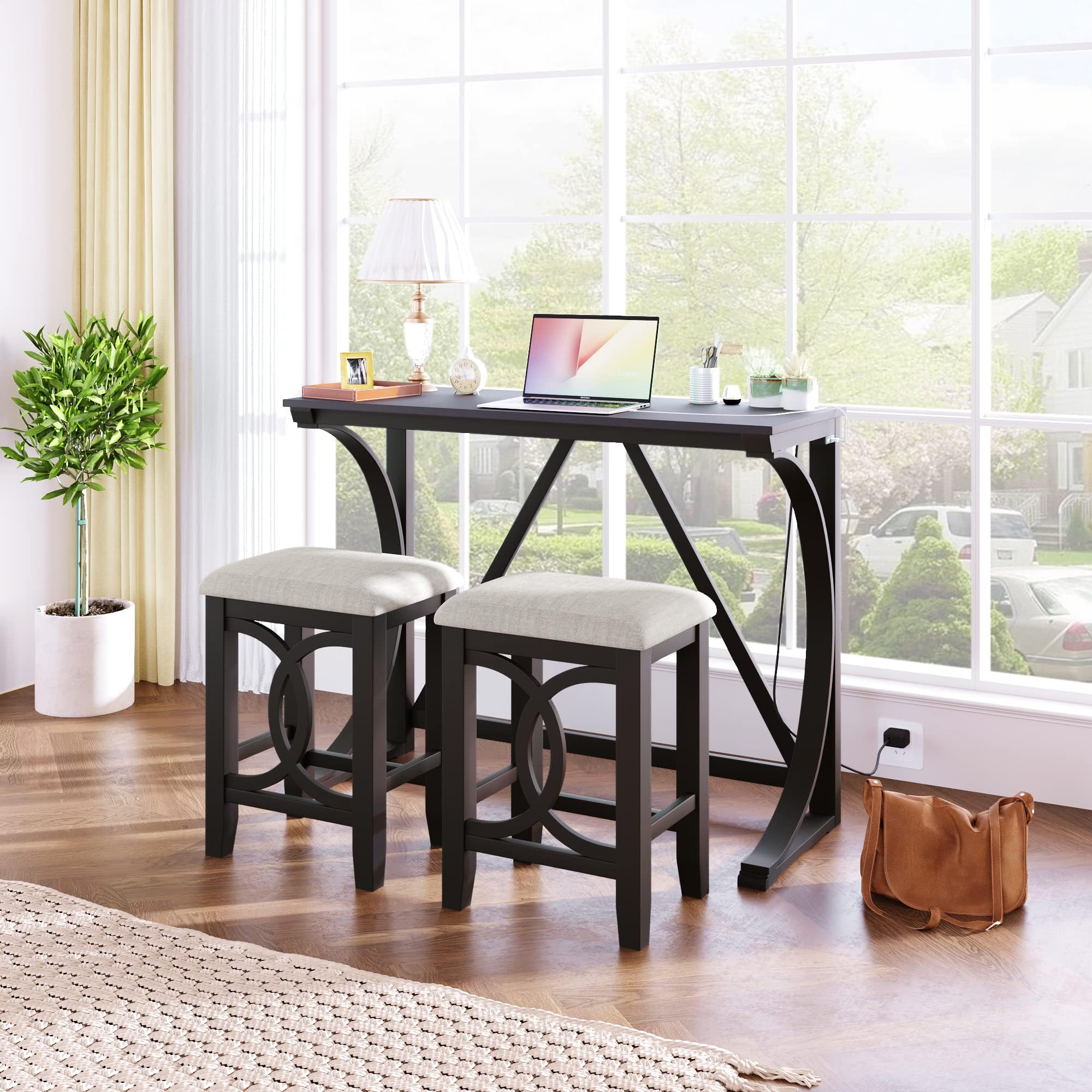 Amazon.com: New Ridge Home Goods Brevard 36" H Pub-Height Sofa Table ...