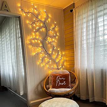 Amazon.com: Enchanted Willow Vine Lights for Wall: 7.5FT led Twinkling ...