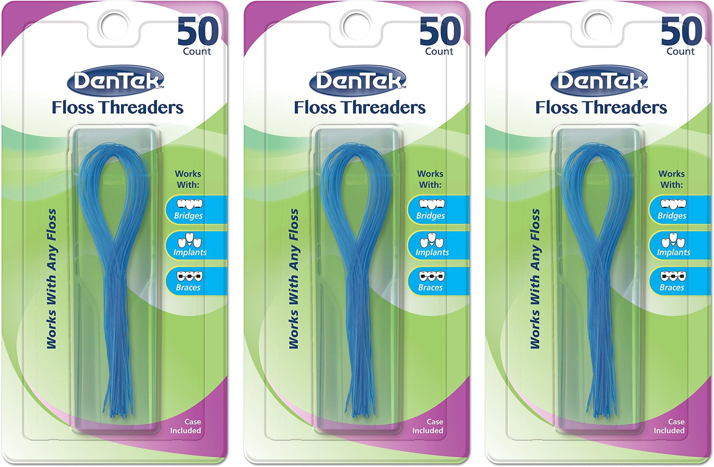 Amazon.com: Dentek Floss Threaders 50 Count (3 Pack) : Health & Household
