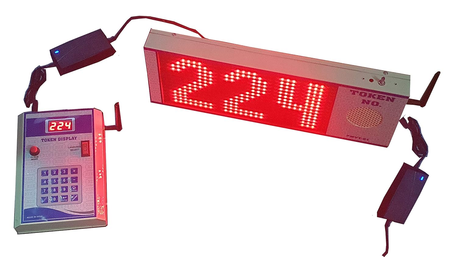 Delight Display India Wireless P10 Led Token Display System with Multi ...
