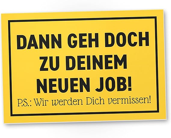 Amazon.de: DankeDir! Dann geh doch - 30 x 20 cm Schild - Freunde ...