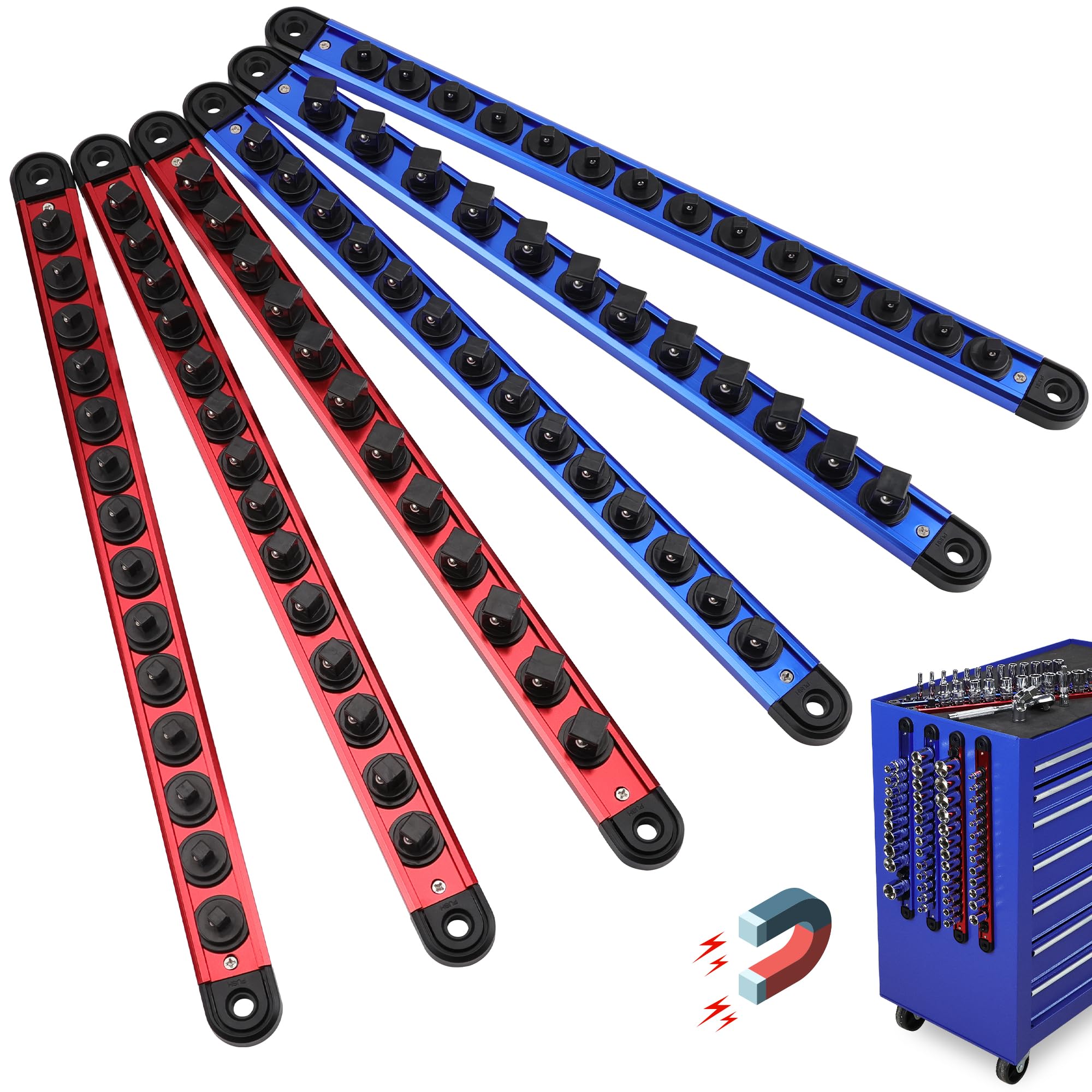 Amazon.com: Magnetic Socket Holder Organizer Set: 6-Piece Detachable 1/ ...