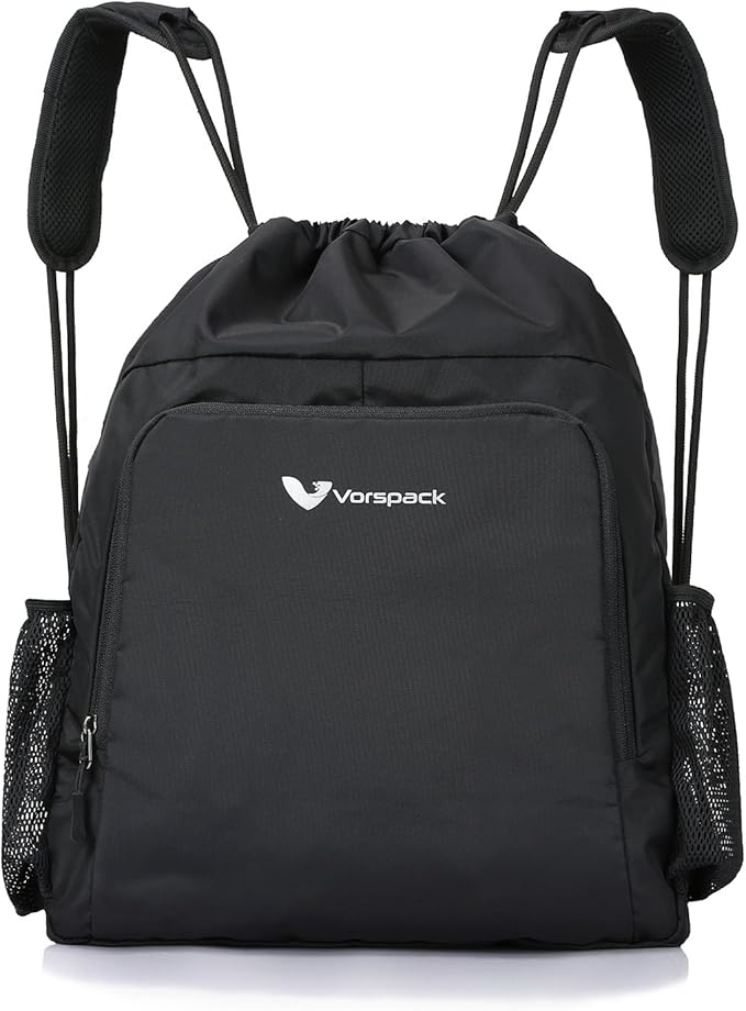 Amazon.com: Drawstring Backpack Nylon Sports Gym Waterproof String Bag ...