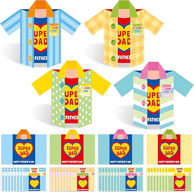 Amazon.com: WATINC Father’s Day Shirt Craft kit - 28 Sets DIY Fathers ...
