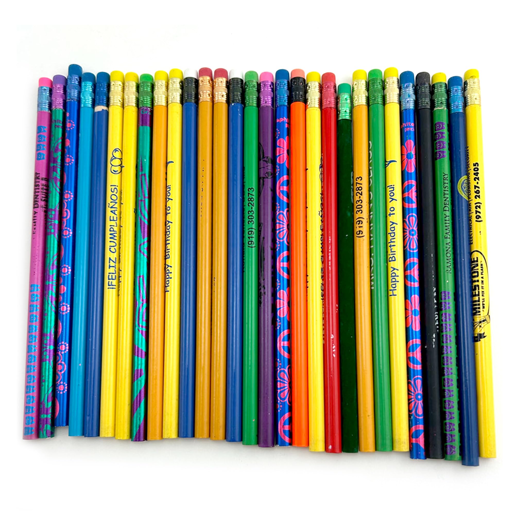 Amazon.com : GRAPHITE Round Shape Misprint Pencils - 2 HB Led ...