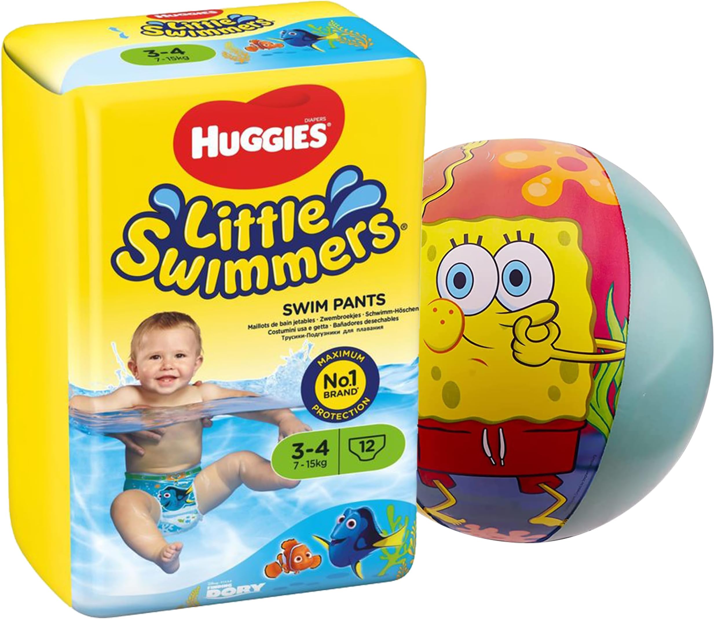Amazon.com: Huggies Little Swimmers Disposable Swim Pants, Small (15lb ...