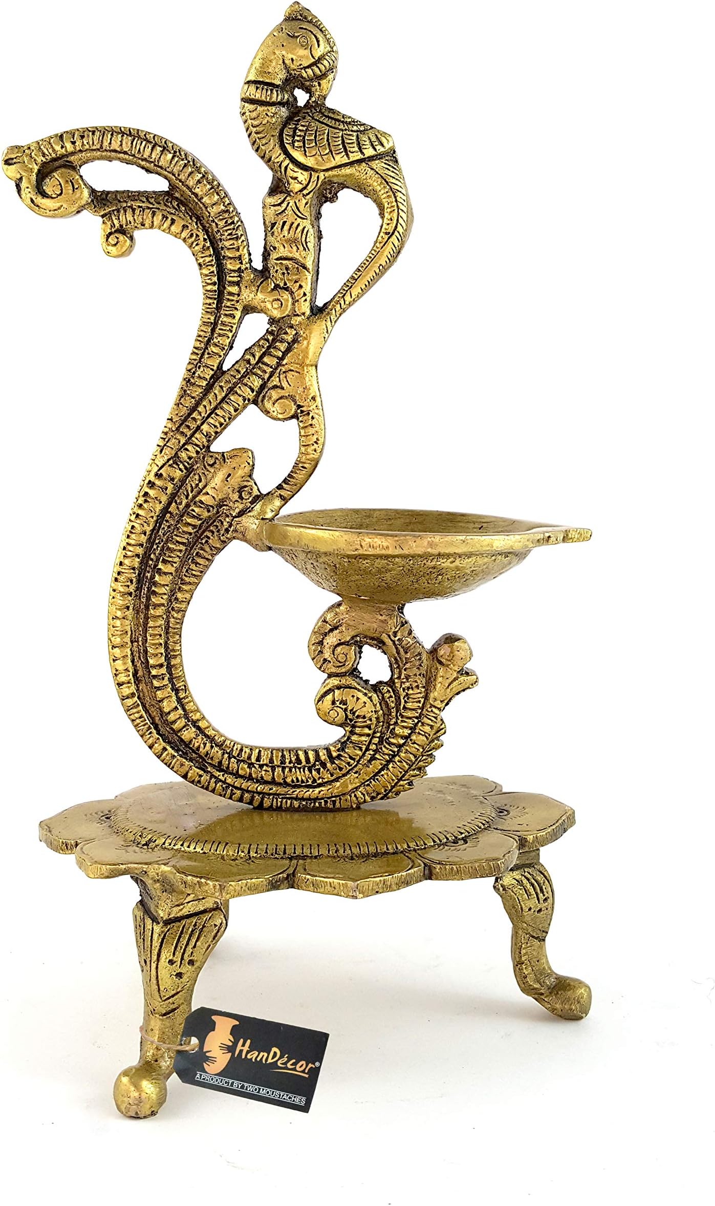 Buy DecorTwist Brass Diya for Puja (8 Inch, 700 Grams) Pack of 1 Pure ...