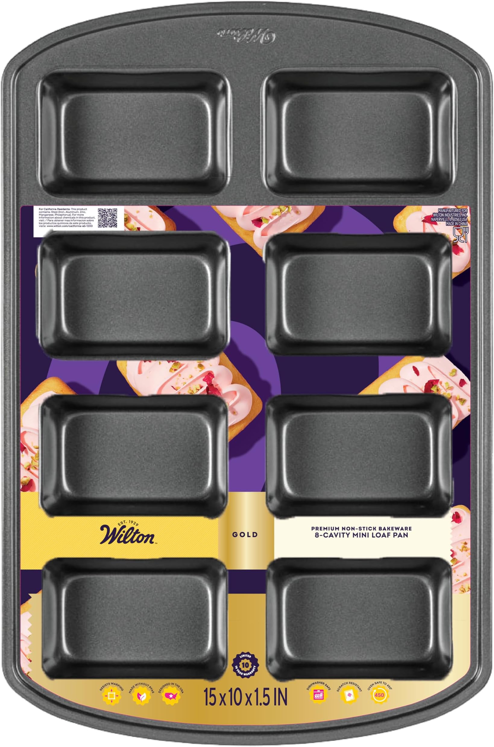 Amazon.com: Wilton Non-Stick Mini Loaf Pan Set, 3-Piece: Home & Kitchen