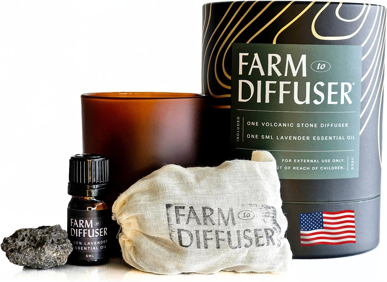 Amazon.com: Lava Rock Diffuser for Essential Oils, Waterless, Travel ...