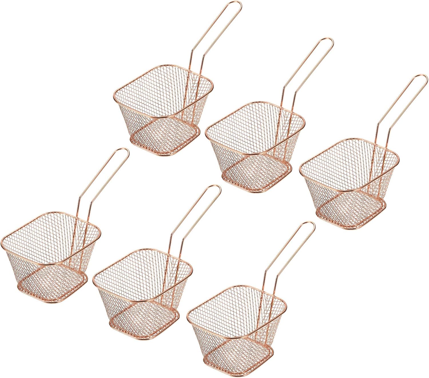 Amazon.com: MECCANIXITY Mini Square Fry Basket Reusable Holder Fry Chip ...