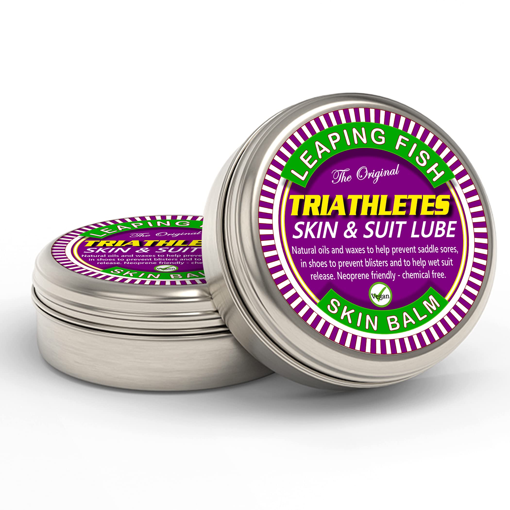 Leaping Fish Triathletes Skin & Suit Lube - Prevents Chafing Throughout ...