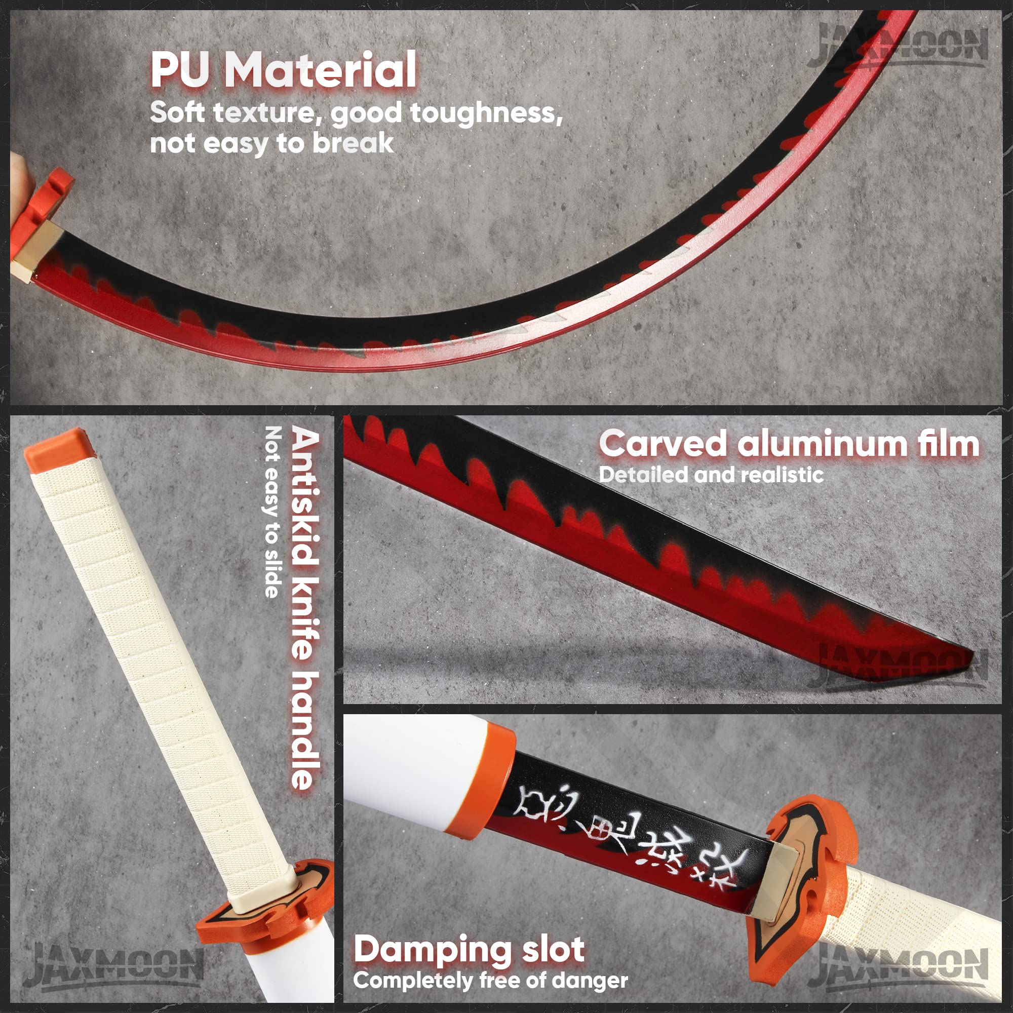 Buy Jaxmoon Cosplay Anime Swords, Demon Slayer Sword, Handmade Katana ...