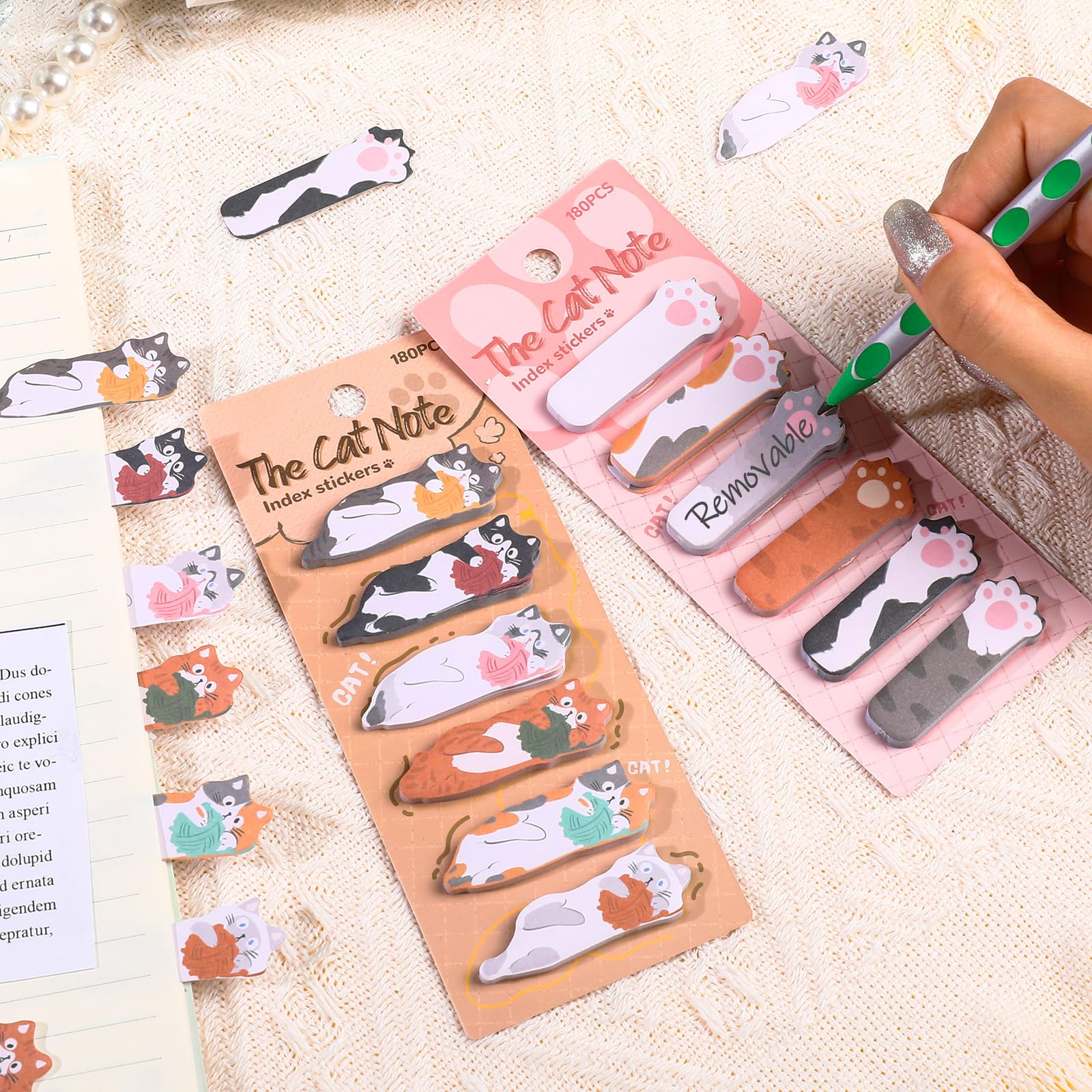 Snapklik.com : 362 Sheets Cat Sticky Notes, Cute Animals Sticker ...