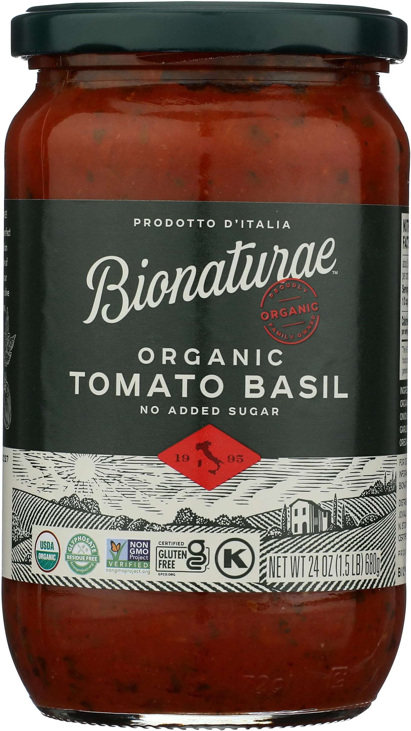 Amazon.com: BIONATURAE Organic Basil Pasta Sauce, 24 OZ : Grocery ...