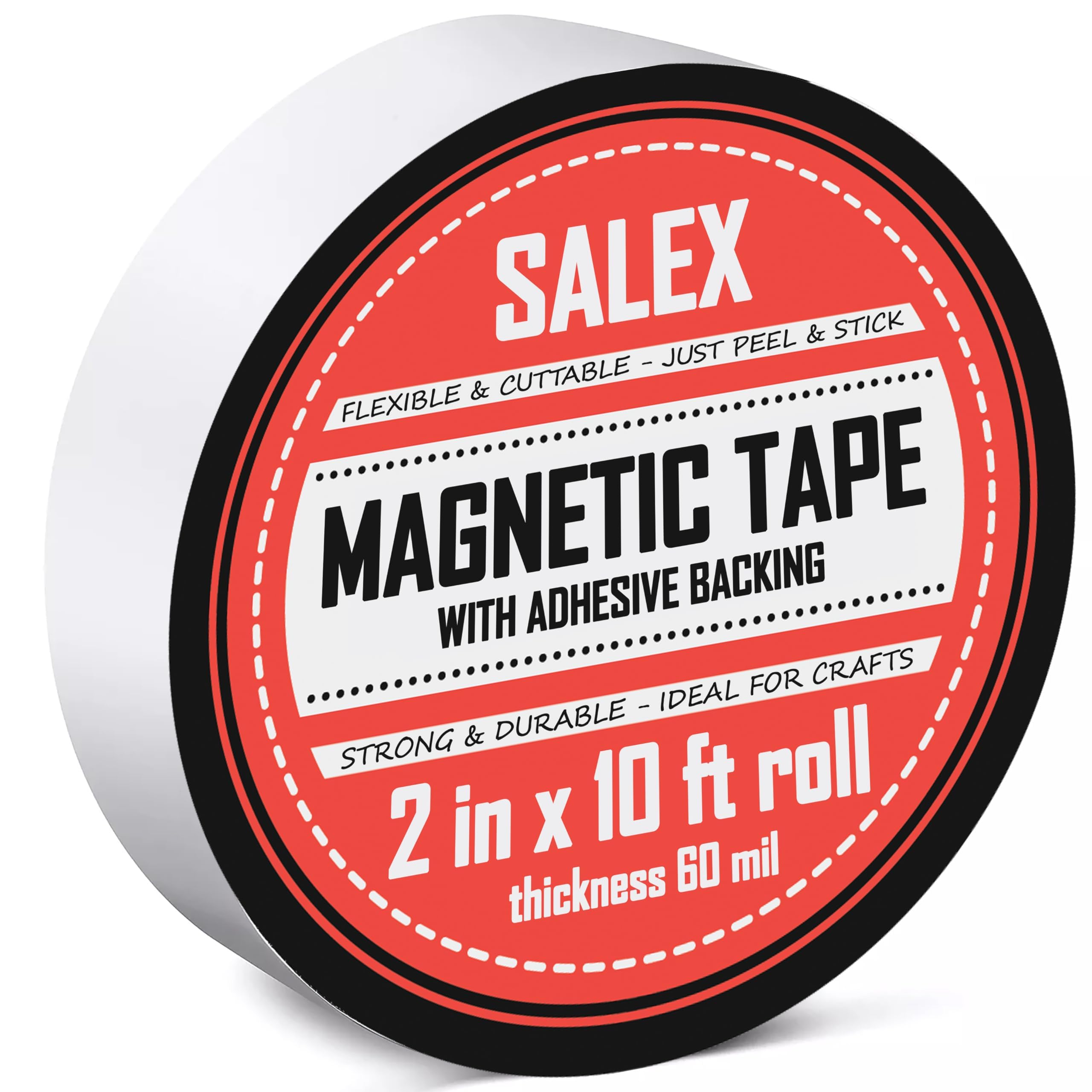 Amazon.com : Magnetic Tape with Adhesive Backing 2 Inch Wide - Thick 60 ...