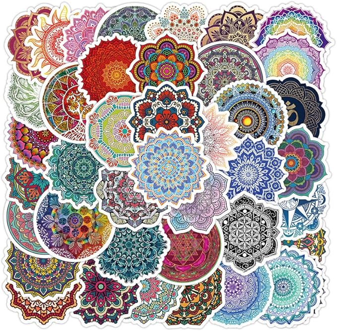 Amazon.com: Mandala Stickers-60 Pcs Calm Stickers for Aesthetic Sensory ...