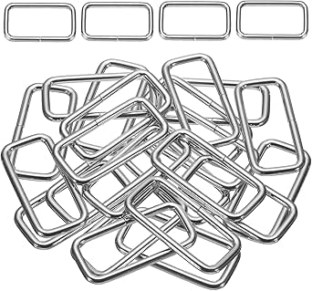 Amazon.com: uxcell 36Pcs Metal Rectangular Ring Buckles, Square Loop ...