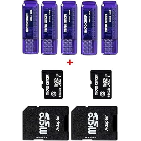 Amazon.com: Micro Center SuperSpeed 5 Pack 64GB USB 3.0 Flash Drive+2 ...