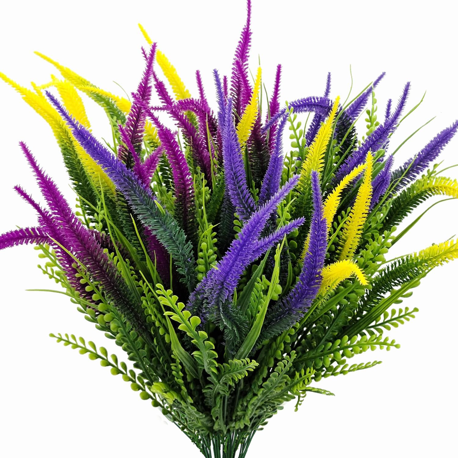 Amazon.com: Guagb 6 Bundles Artificial Plant Flowers for Outdoors UV ...