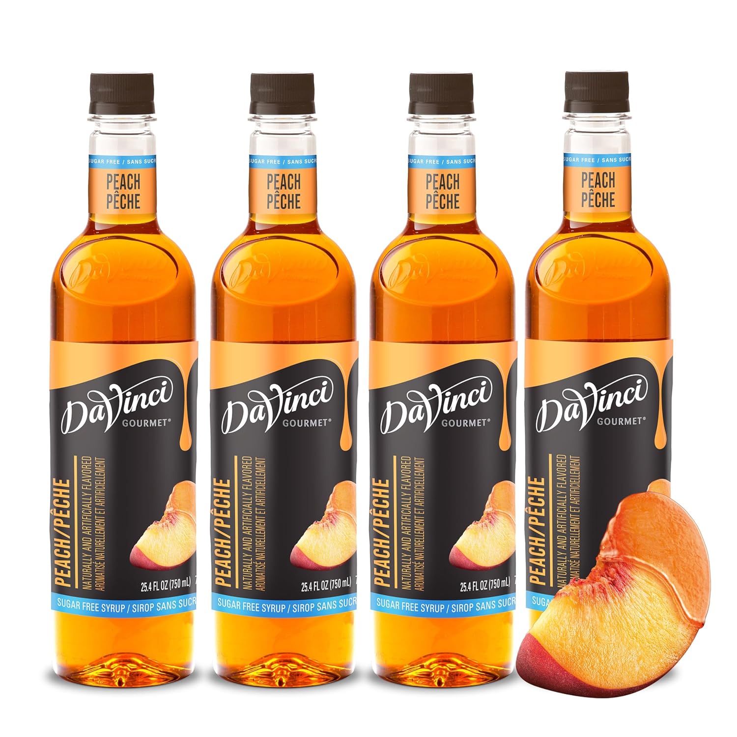 Amazon.com : DaVinci Gourmet Sugar-Free Peach Syrup, 25.4 Ounce (Pack ...