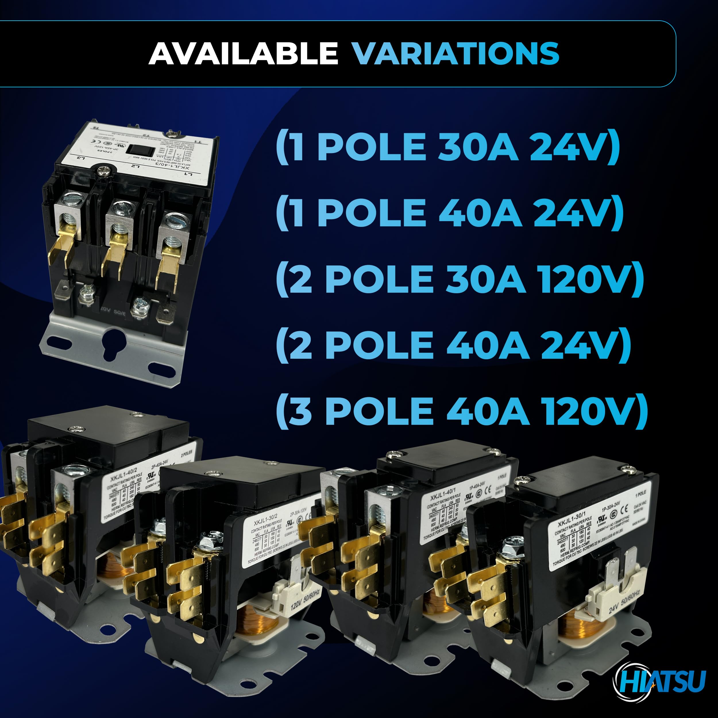 Snapklik.com : HIATSU Motor Contactor - 2-Pole Air Conditioner ...