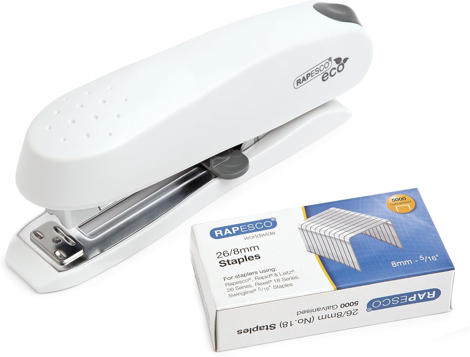 Amazon.com : Rapesco 1392 ECO Spinna Front Loading Stapler with 26/8 mm ...