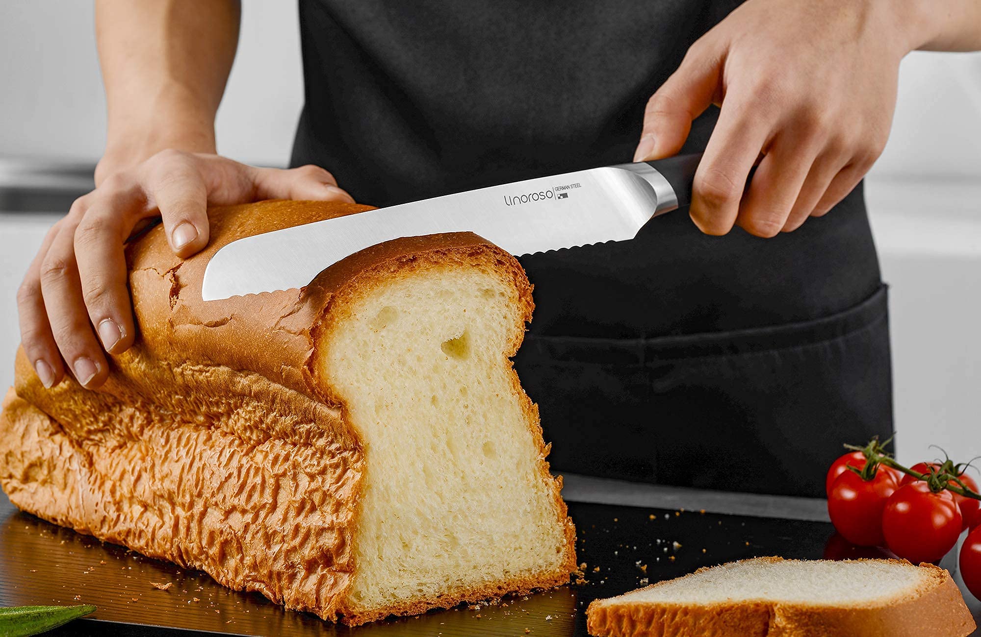 Snapklik.com : Linoroso Serrated Bread Knife For Homemade Bread,Ultra ...