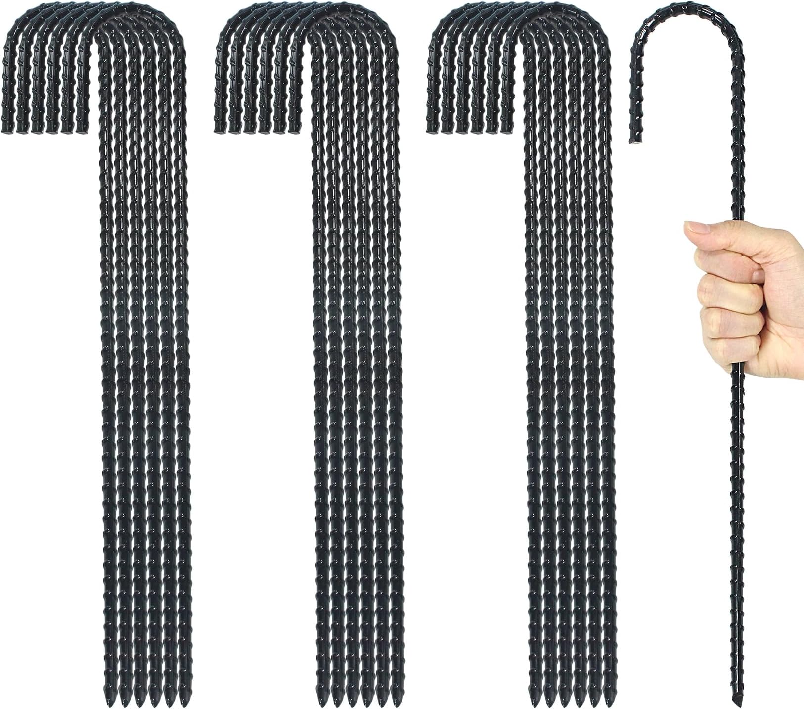 Amazon.com : Zonon 16 Pcs Rebar Garden Stakes Heavy Duty Ground Stakes ...