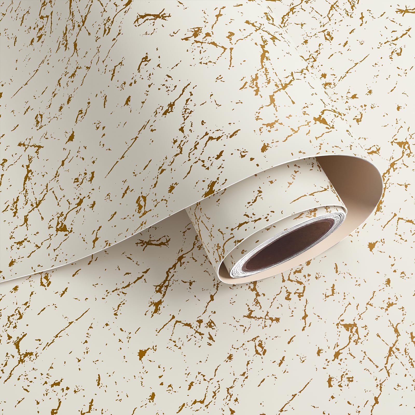 VaryPaper Beige Gold Marble Effect Self Adhesive Vinyl Wallpaper ...