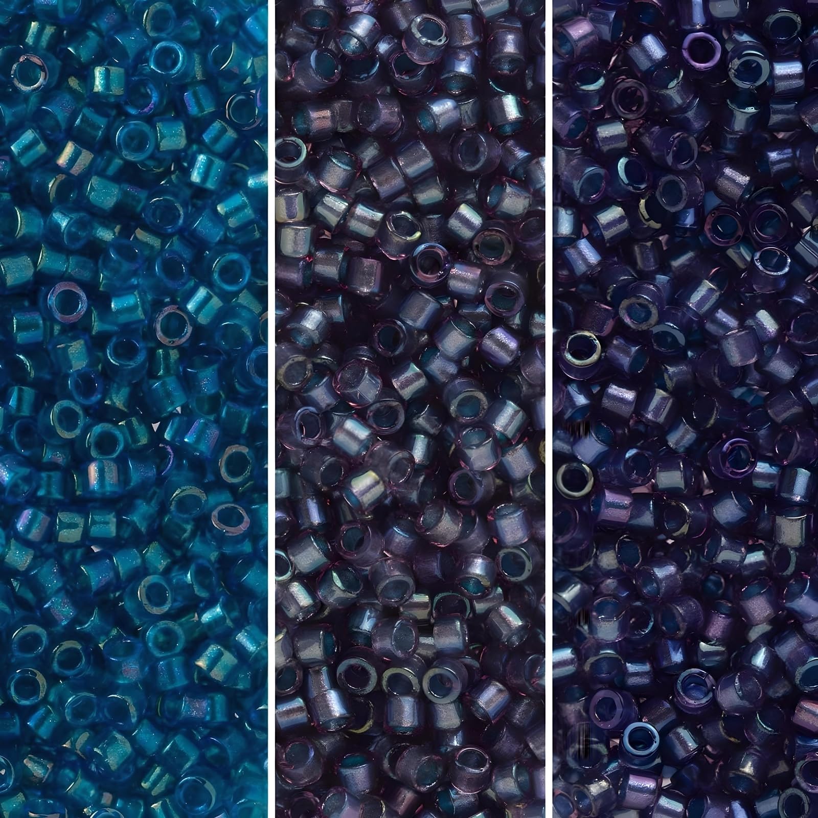 Amazon.com: Miyuki Delica Seed Beads Bundle: Size 11/0, Blue Inside ...