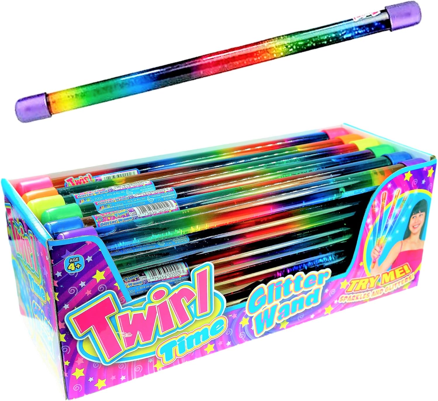 Amazon.com: JA-RU Glitter Baton Wand (24 Units) 12" Magic Fairy Rainbow ...
