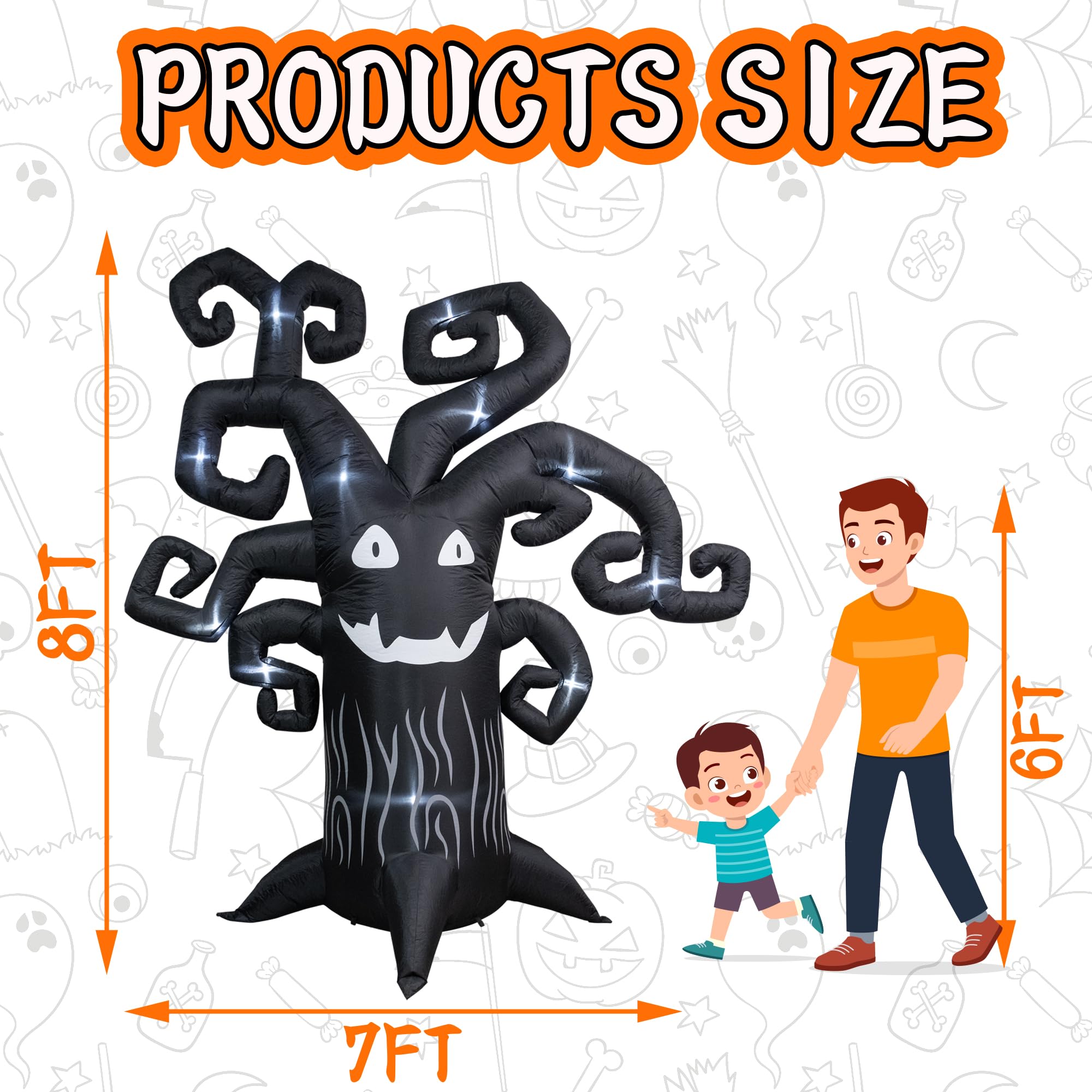 Snapklik.com : Halloween Inflatables Outdoor Decorations 8 FT ...