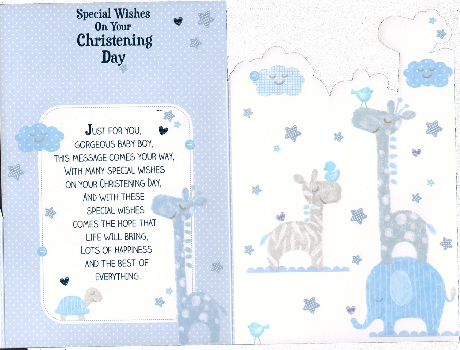 Unique Christening Cards Personalised Handmade Christening Card Son,