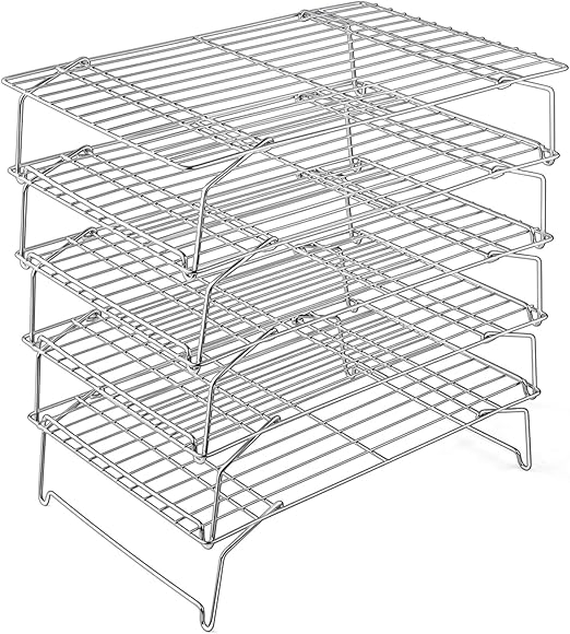 Cooling Rack, P&P CHEF 5-Tier Stainless Steel Stackable Baking Cooking ...