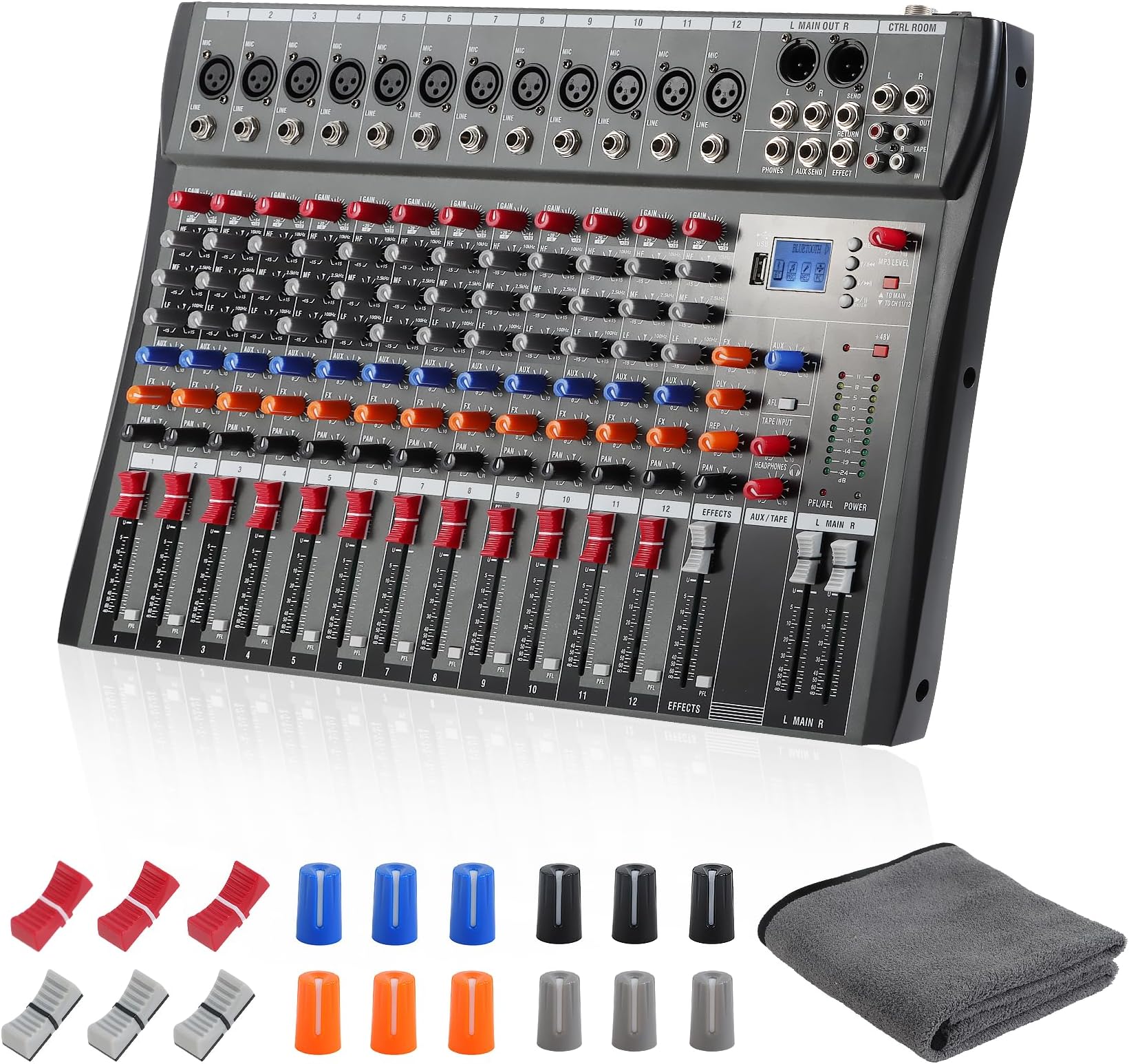 Amazon.com: 3 Channel Bluetooth Audio Mixer - DJ Sound Controller ...