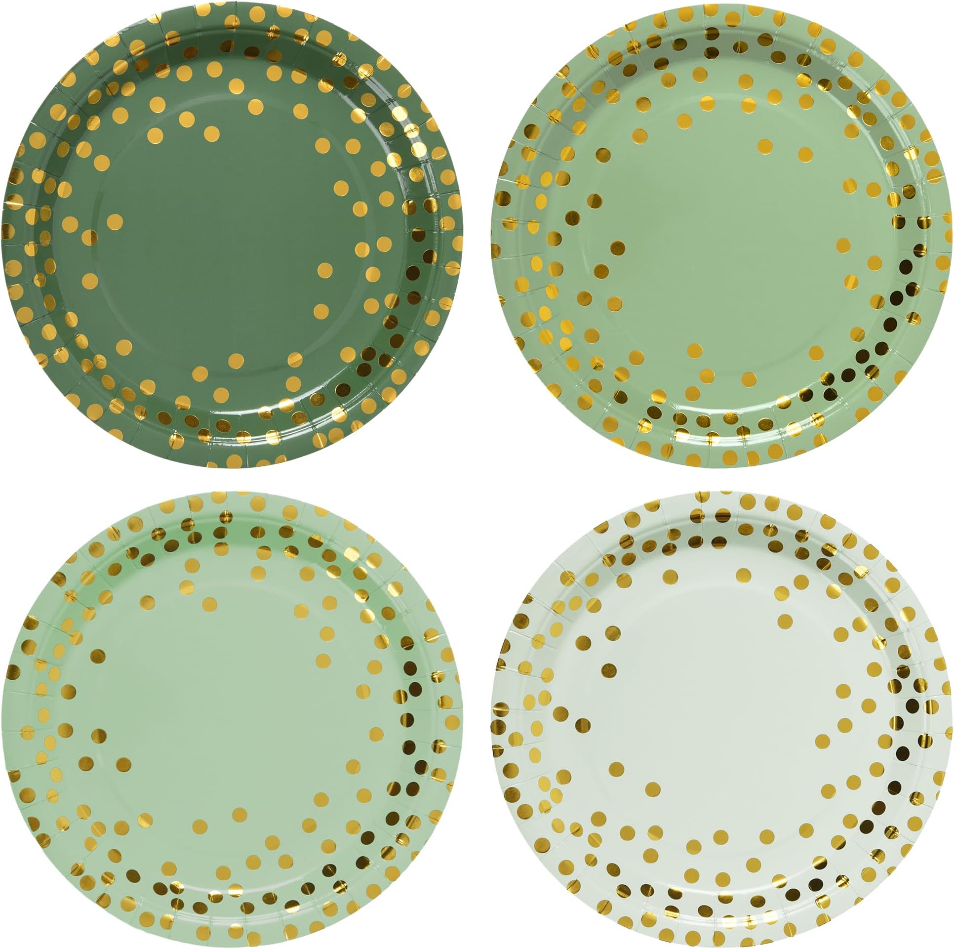 Amazon.com: Fairooth 50 Pack Sage Green Paper Plates Green Disposable ...