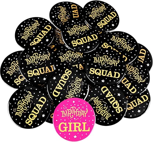 Amazon.com: 26 Pieces Birthday Button Pins for Girl 2 Inch Birthday ...