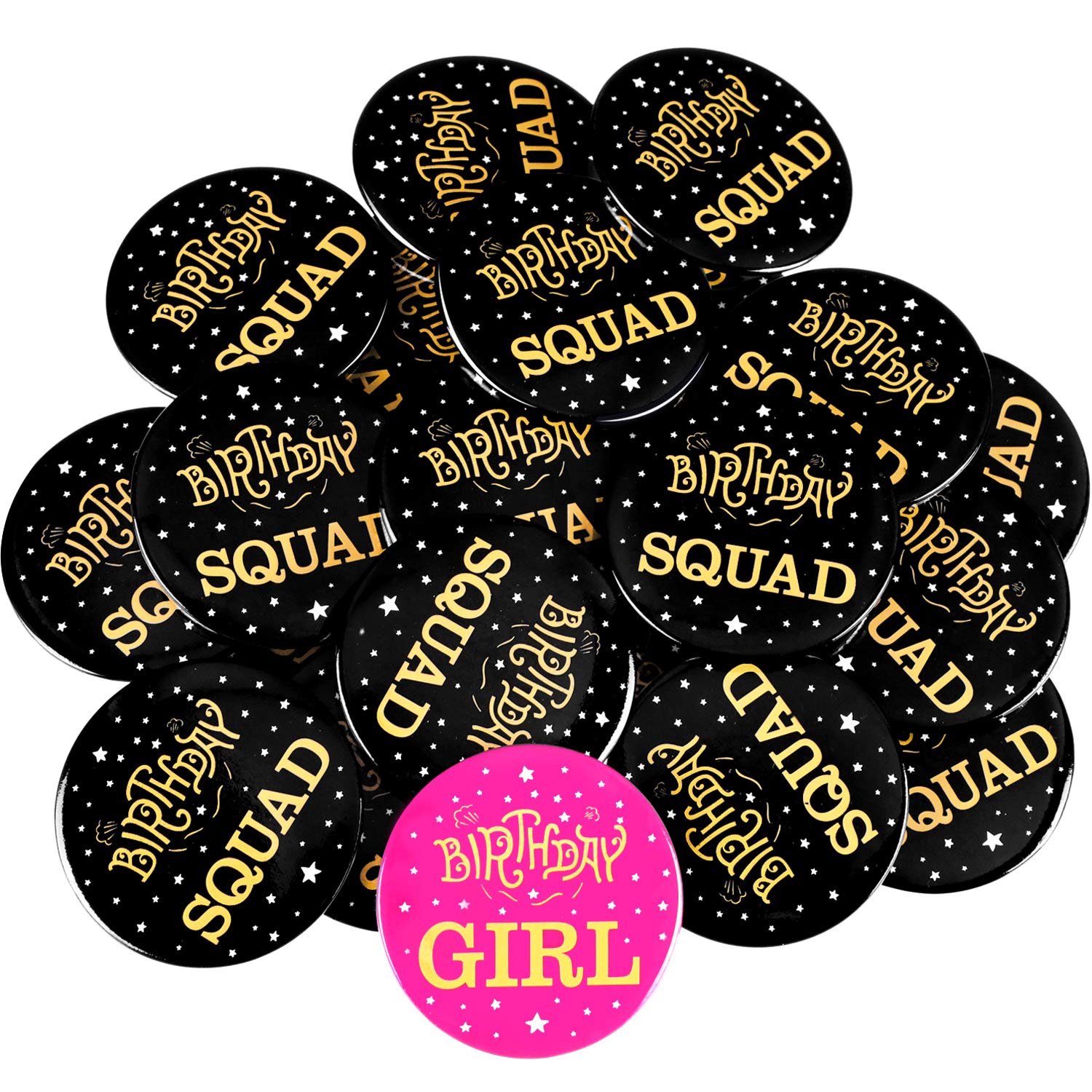 Amazon.com: Chinco 26 Pieces Birthday Button Pins for Girl 2 Inch ...