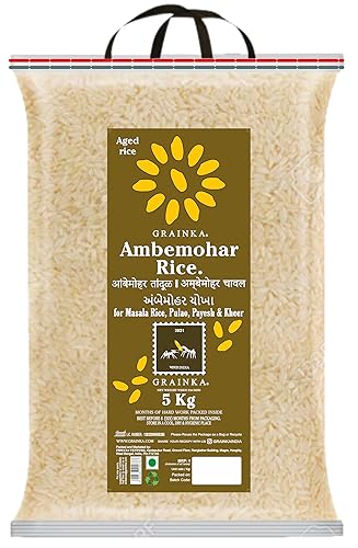Grainka Ambemohar Rice | 5 KG | Aged Grain | NO Pesticides. NO ...