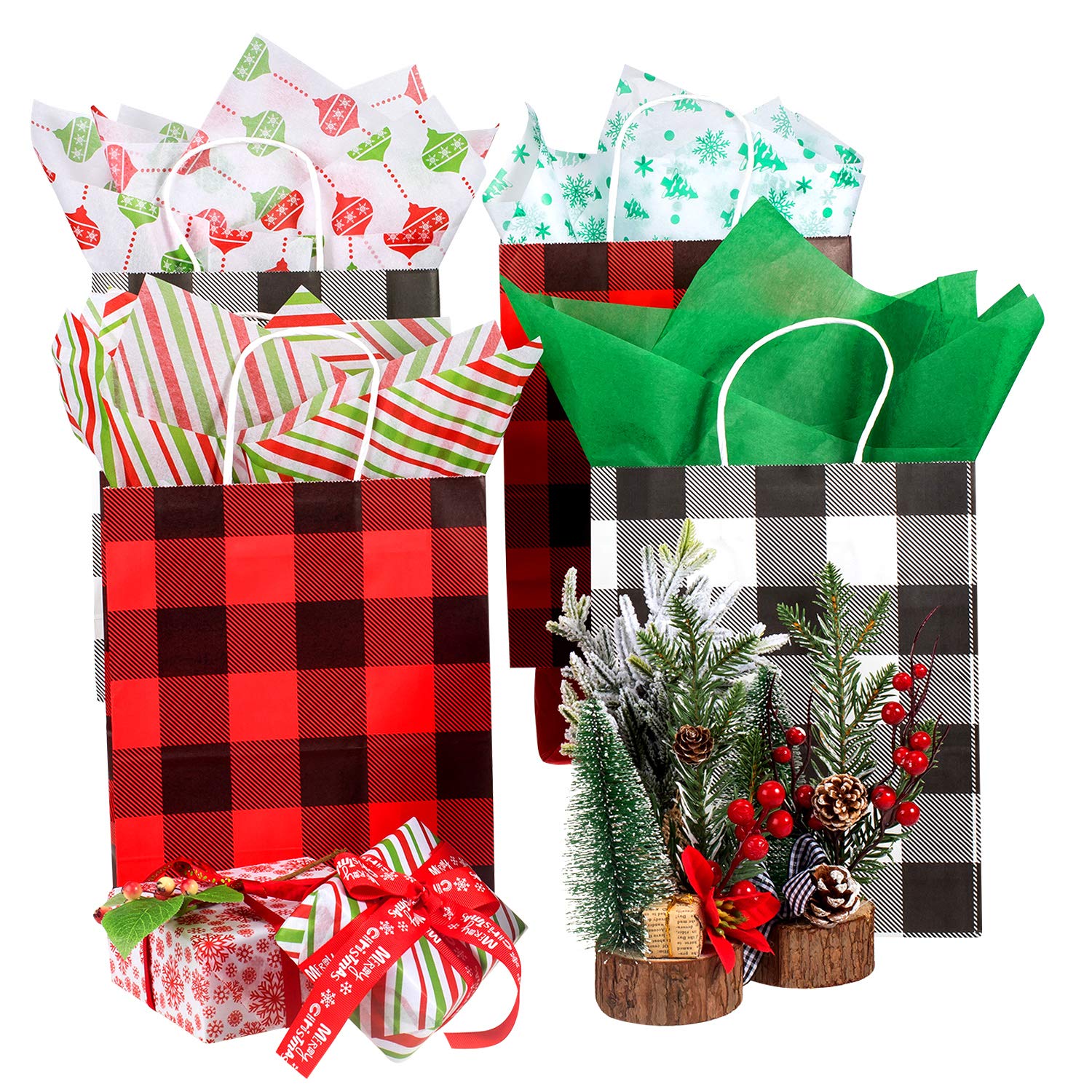 Snapklik.com : 120 Sheets Christmas Tissue Paper, Assorted Design Gift ...