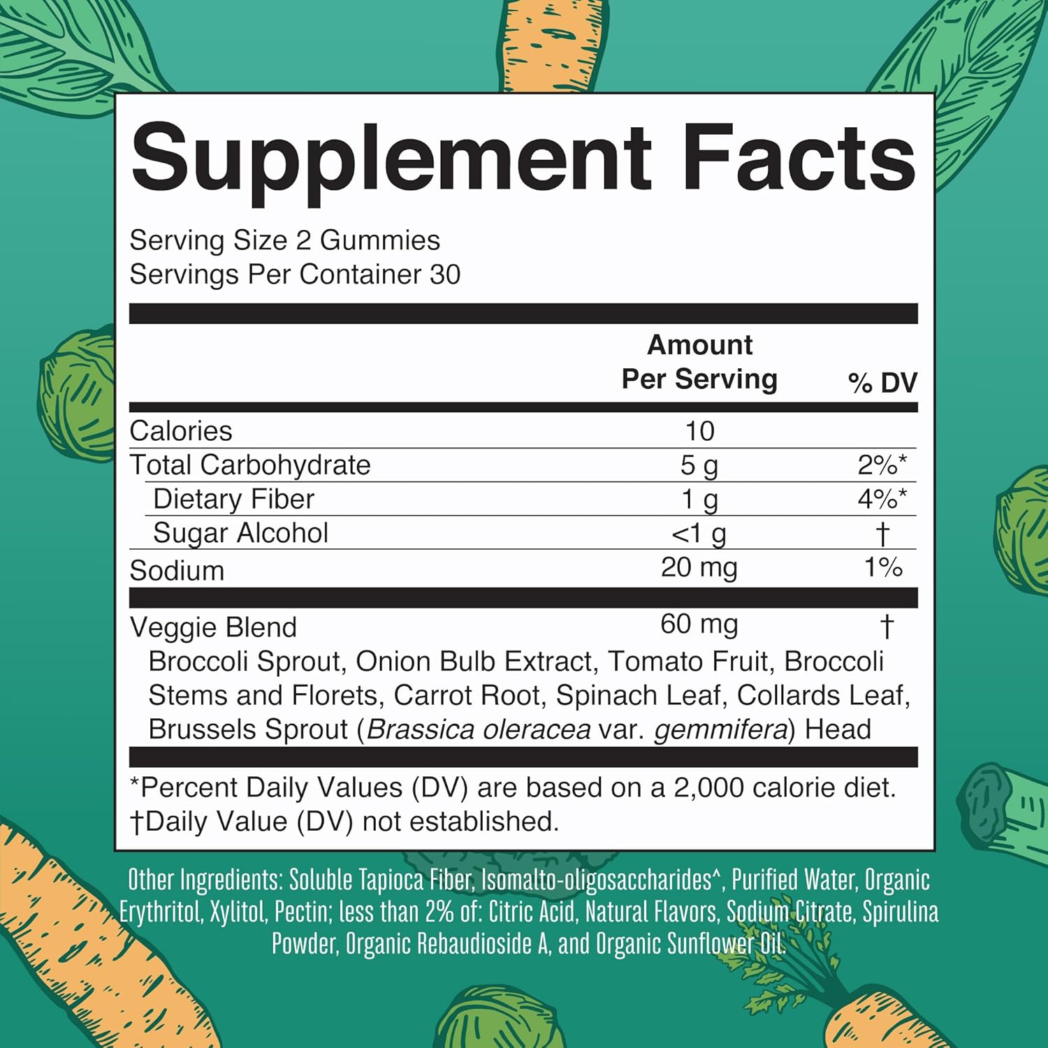 MaryRuth’s Super Greens Gummies Sin azúcar Polvo súper verde en una ...