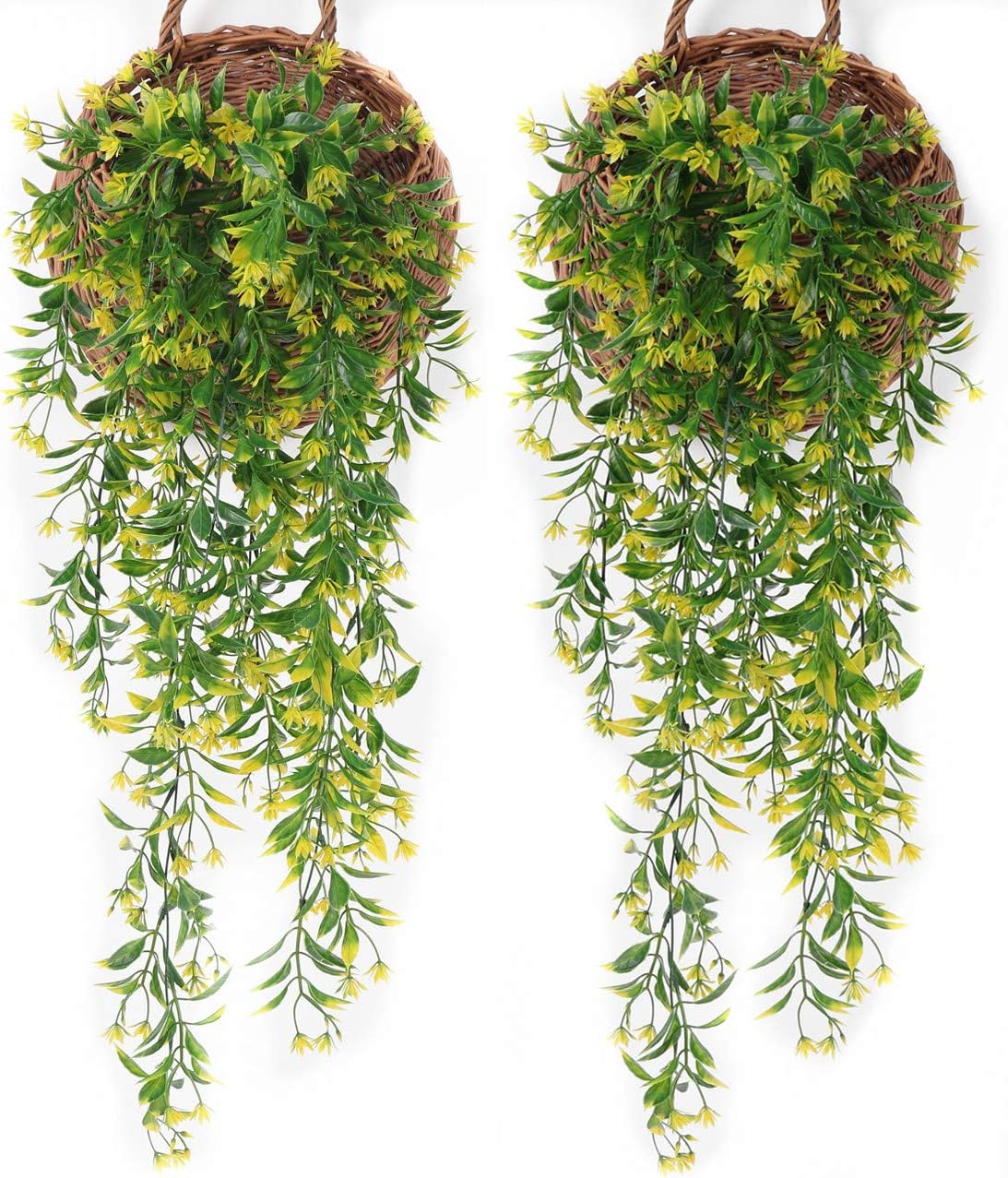 Artificial Hanging Vines, Fake Vine Plants Plastic Faux Ivy with ...