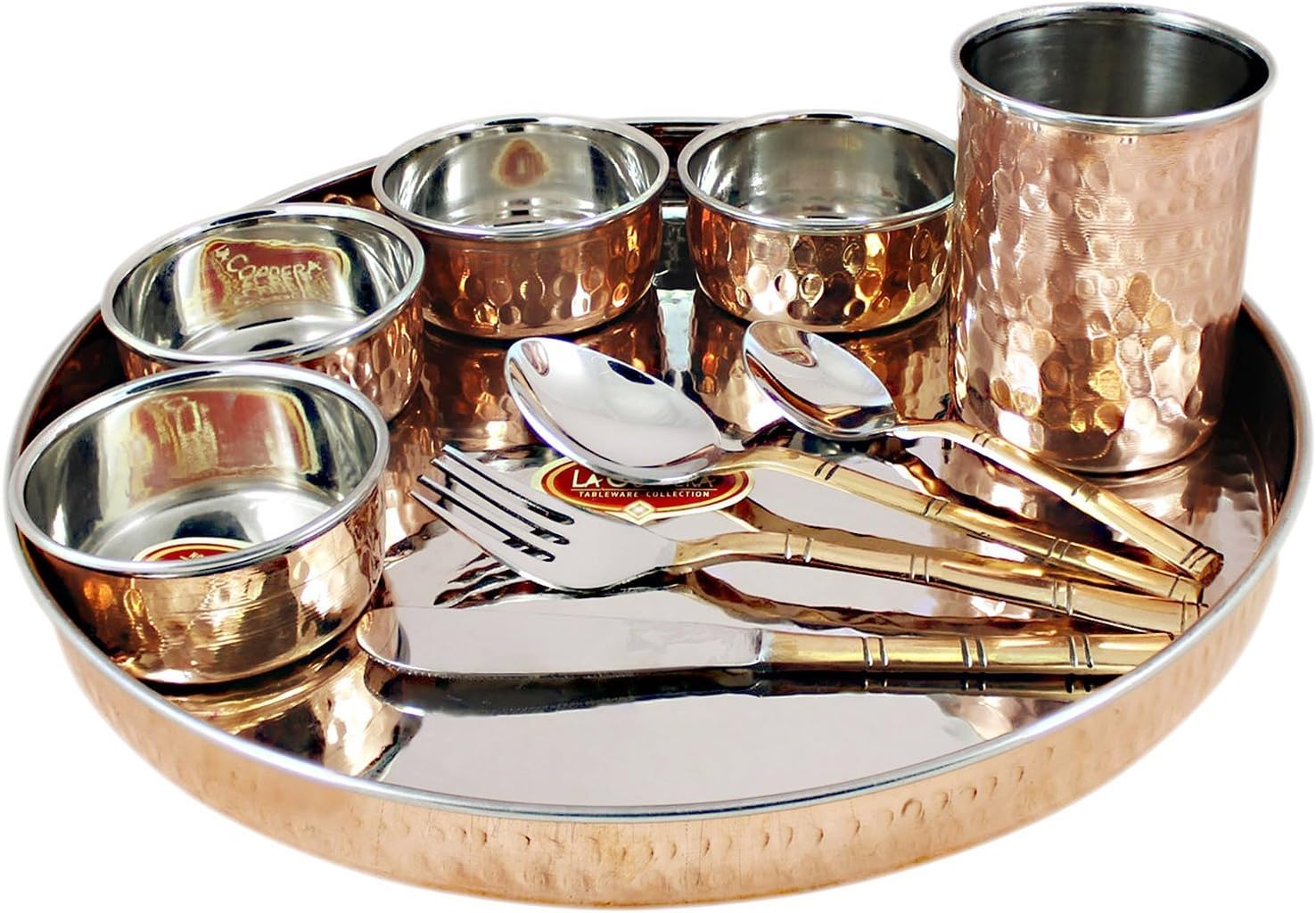 Amazon AsiaCraft Copper Stainless Steel Large Dinner Plate Thali amazon-asiacraft-copper-stainless-steel-large-dinner-plate-thali