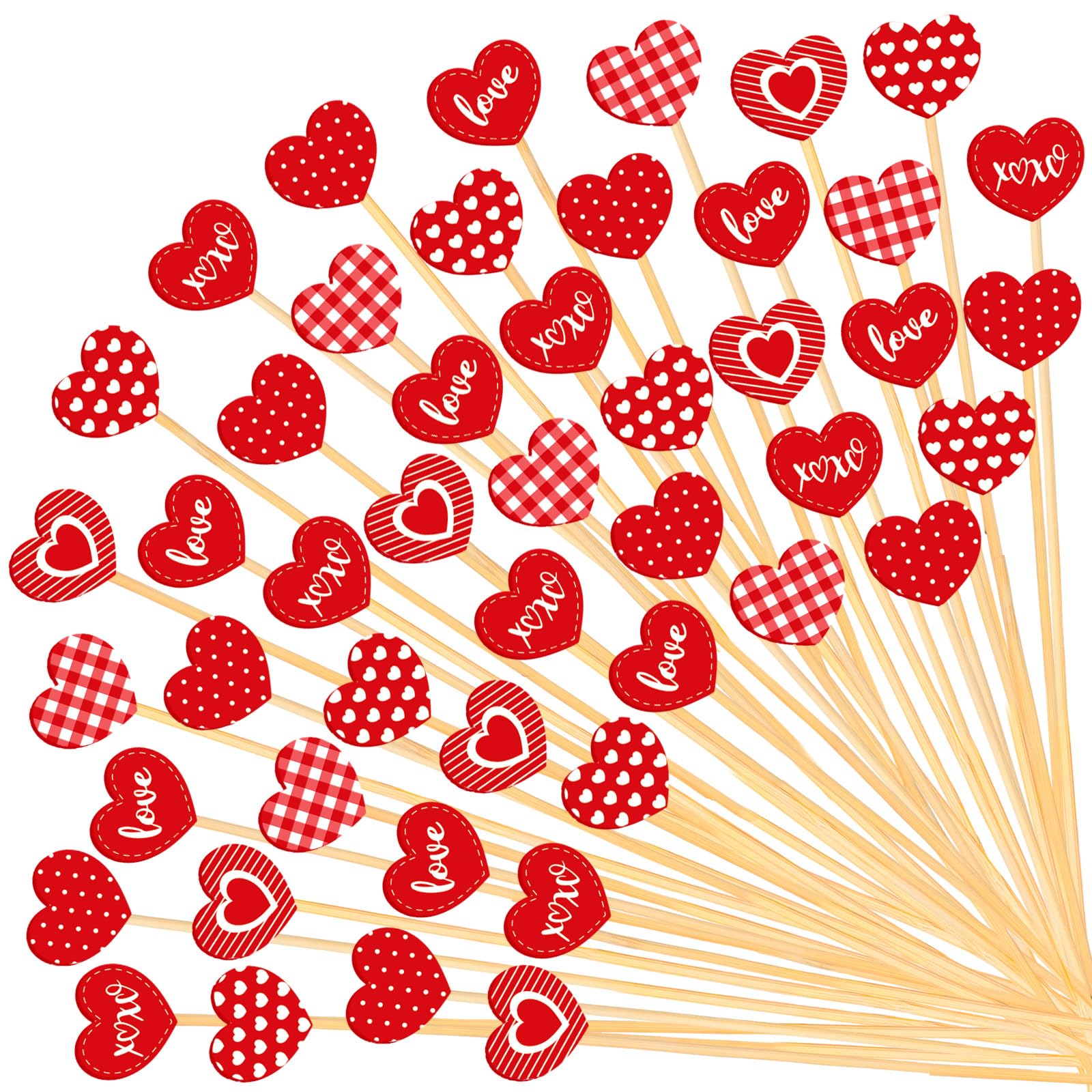 Amazon.com | JarThenaAMCS Valentine's Day Cocktail Picks Multiple Red ...