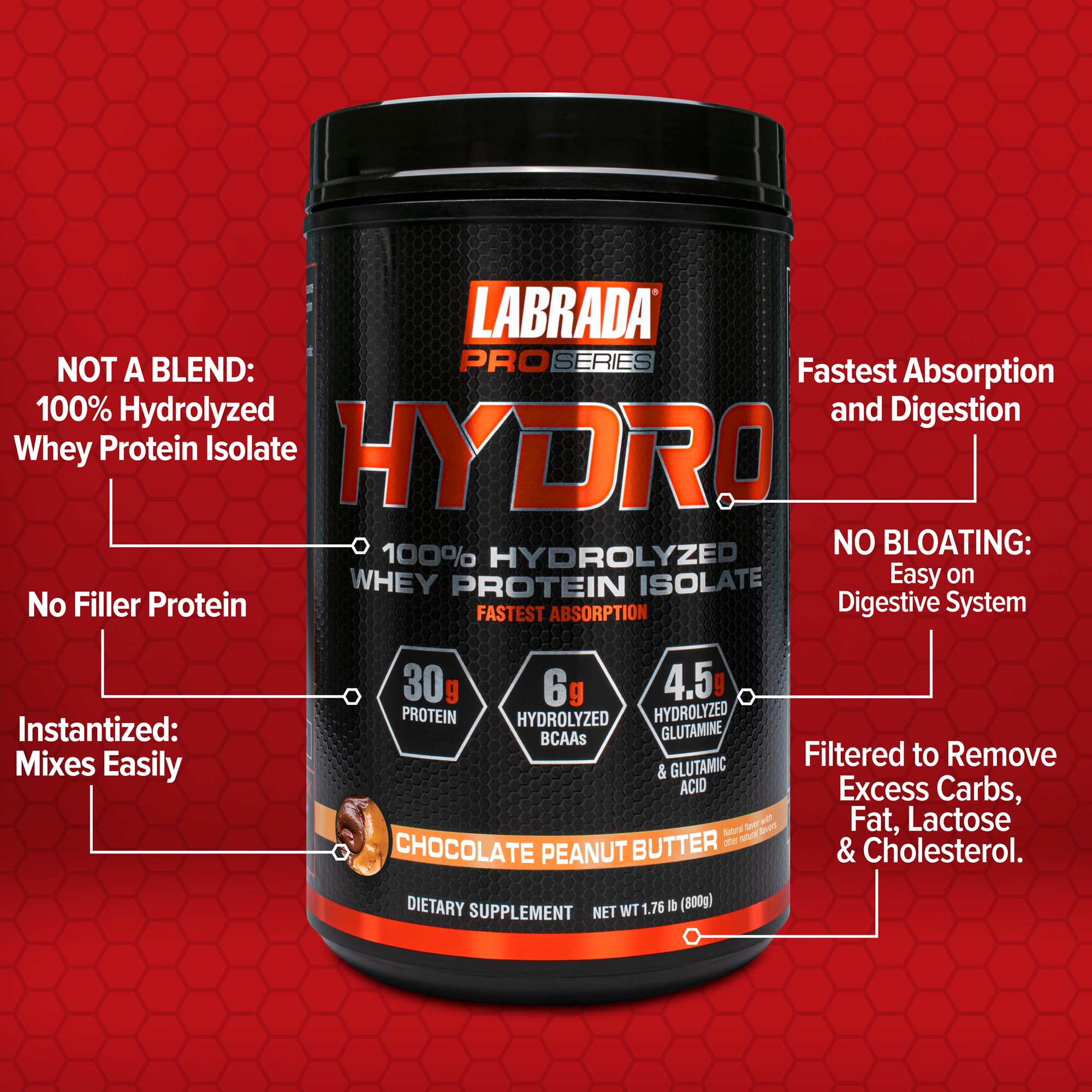 Snapklik.com : LABRADA HYDRO 100% Pure Hydrolyzed Whey Protein Isolate ...