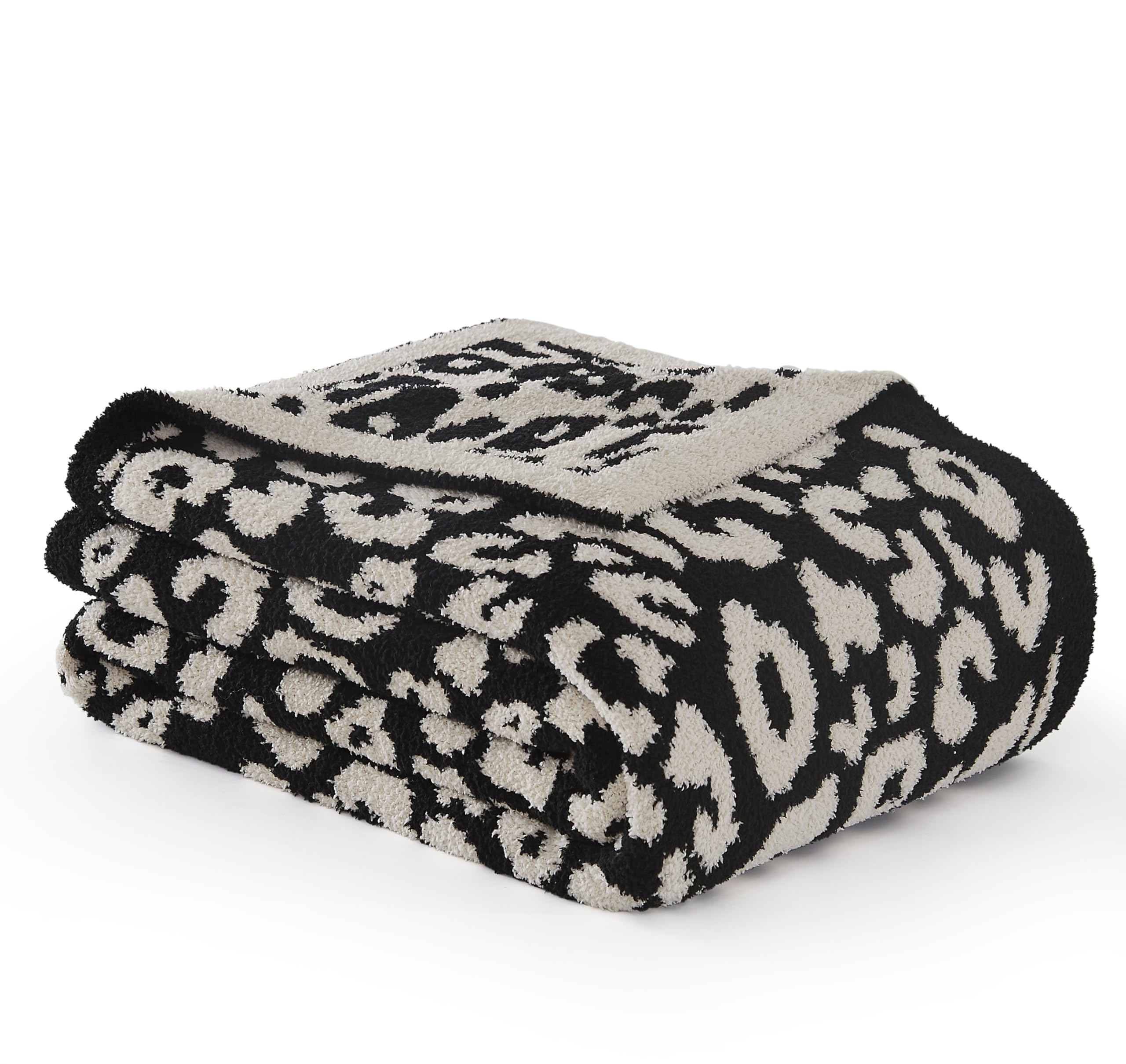 Amazon.com: R.SHARE Black Leopard Cheetah Print Throw Blanket 50x70 ...