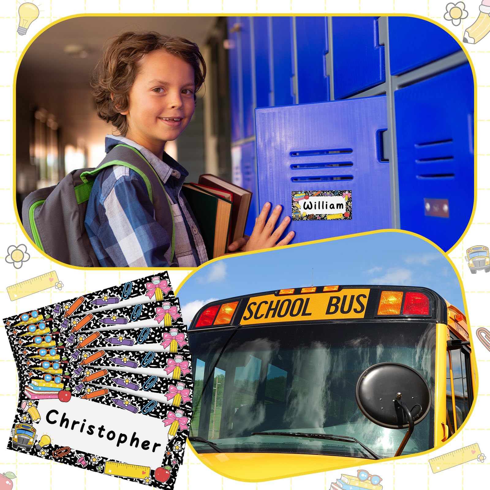 Snapklik.com : 24 Pack 2 X 4 In Magnetic Dry Erase Labels For Locker ...