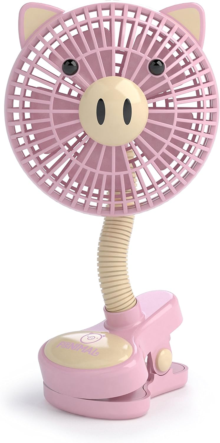 Amazon.com: LIVION Fanimal Clip-On Stroller Fan 5" - Portable Baby Fan ...